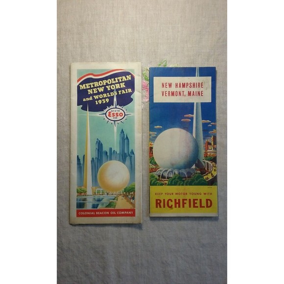 Other | 1939 New York Worlds Fair Nywf Maps Richfield Gasoline Esso ...